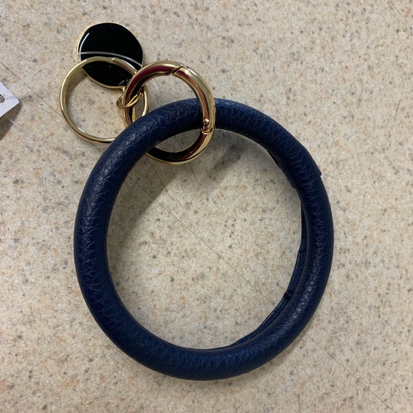 Accessories | Nwt Key Ring Bracelet Wristlet Keychain Bangle Navy ...